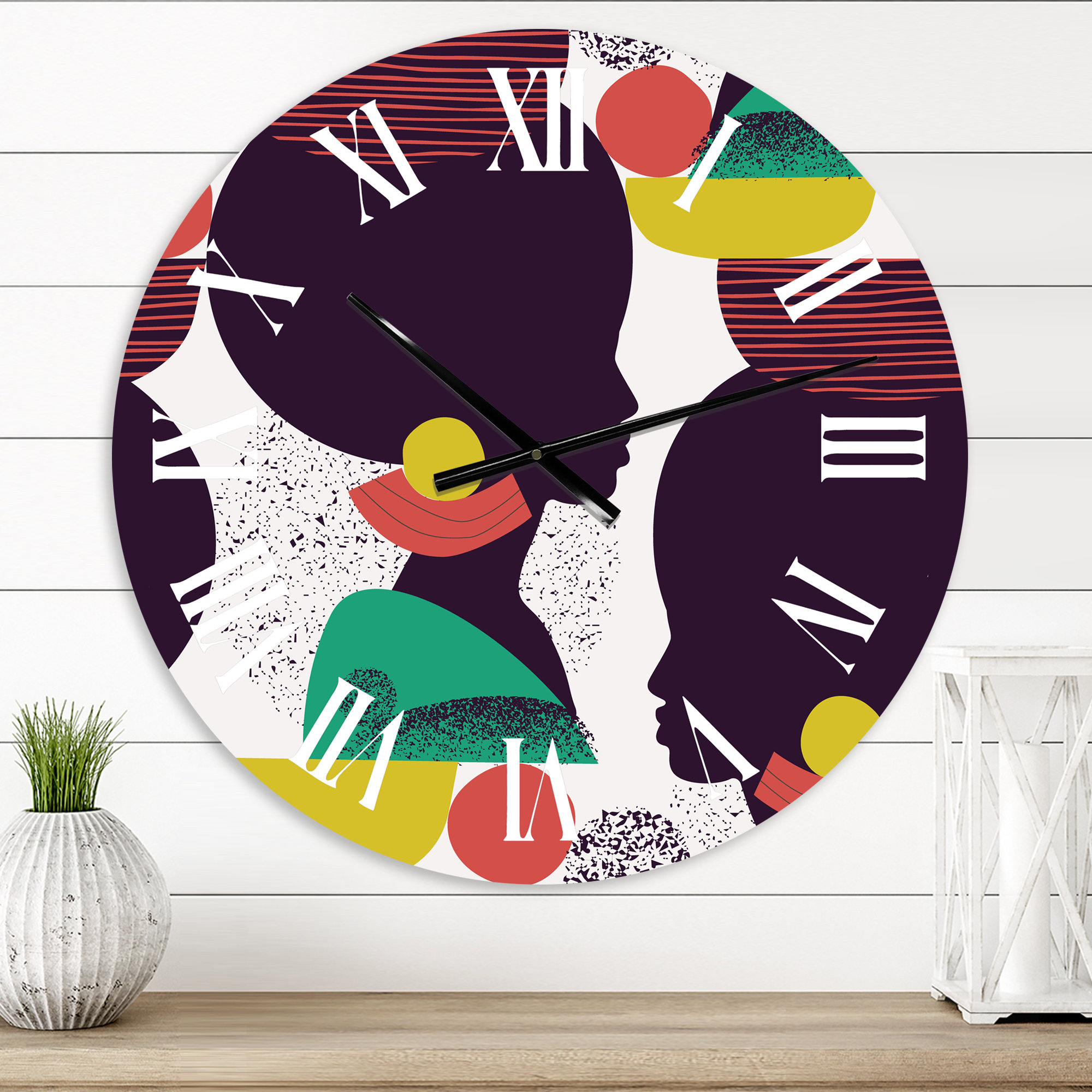 East Urban Home Ethnic Geometric Silhouette of Afro American III ...