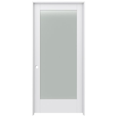 JELD-WEN MODA 1-Lite Frosted Glass Primed Prehung Interior Door | Wayfair