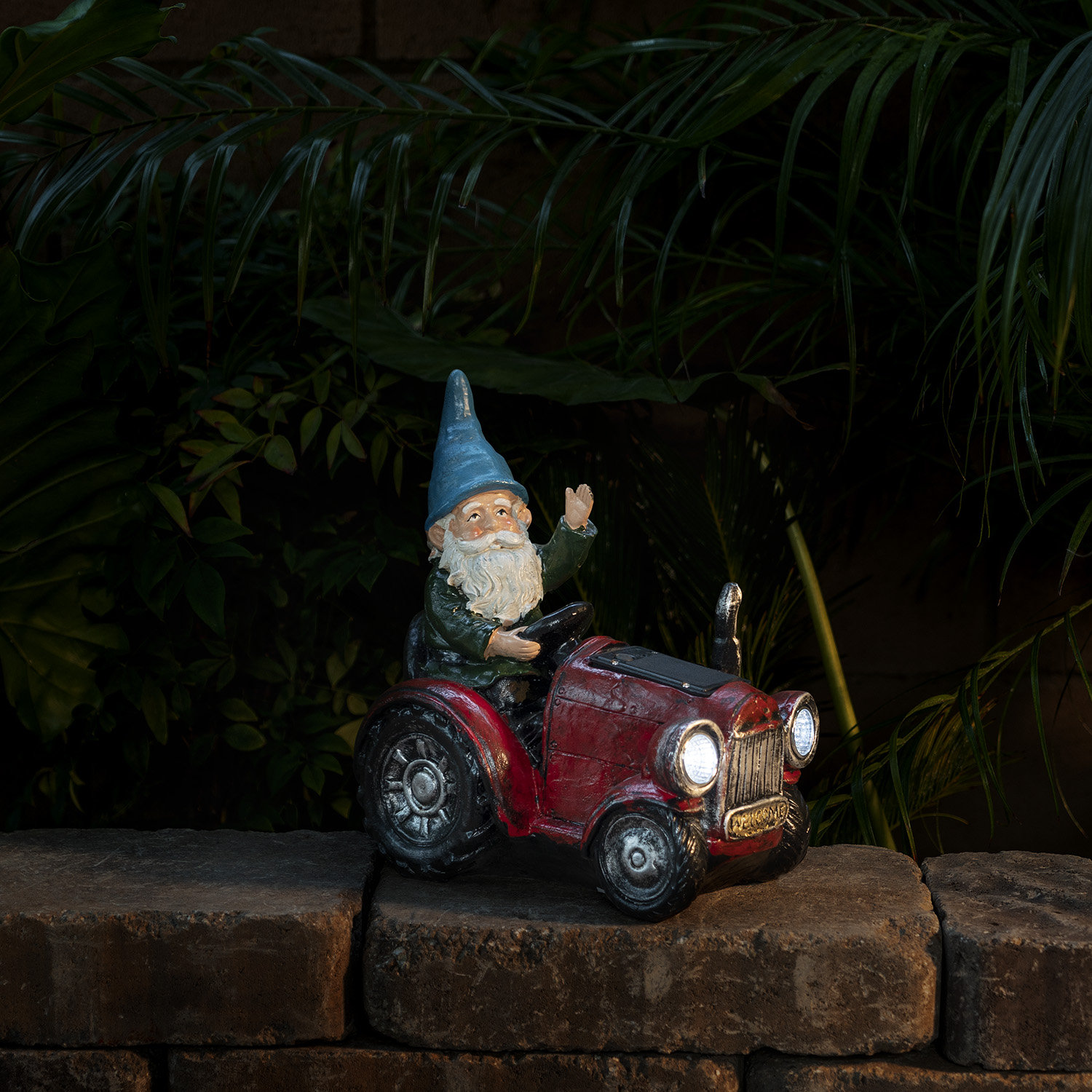 August Grove® Ghita Tractor Riding Gnome Statue & Reviews | Wayfair