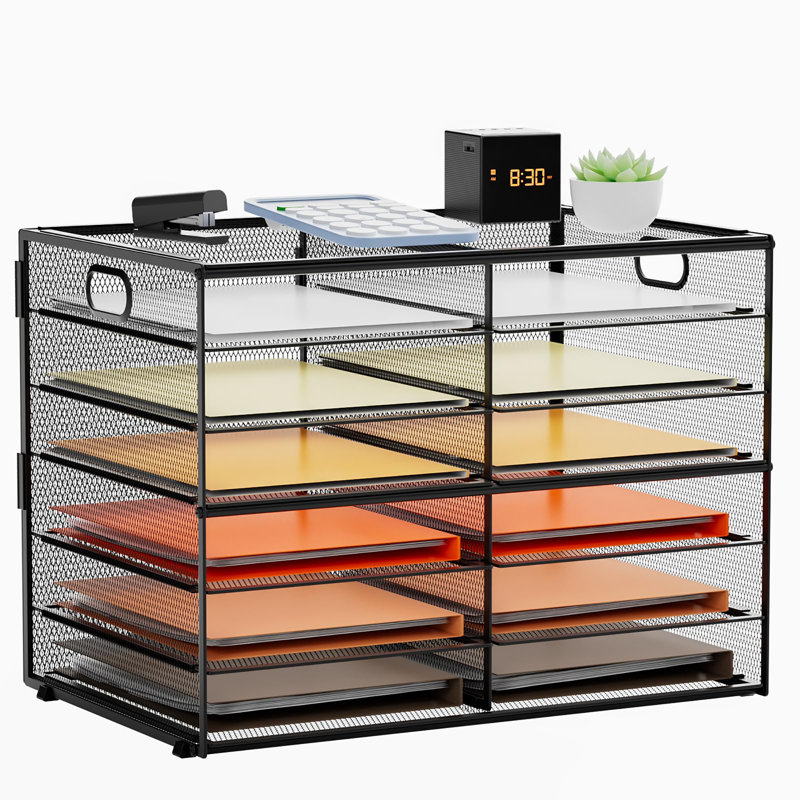 Inbox Zero 7-Tier Mesh Desktop Organizer, Literature & Mail Sorter ...