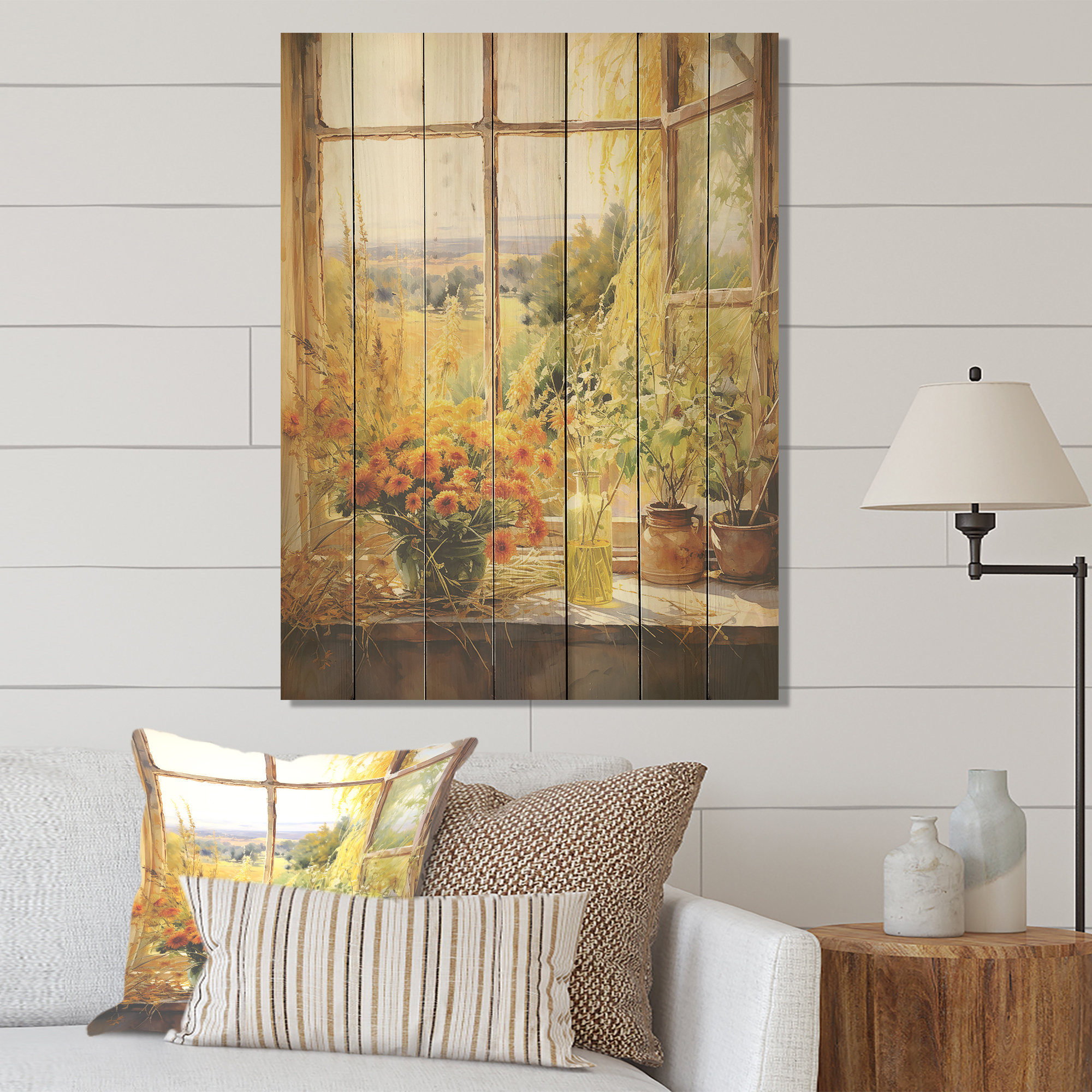 Winston Porter Harvest Floral Gaze Farm Windows I - Farmhouse Windows ...