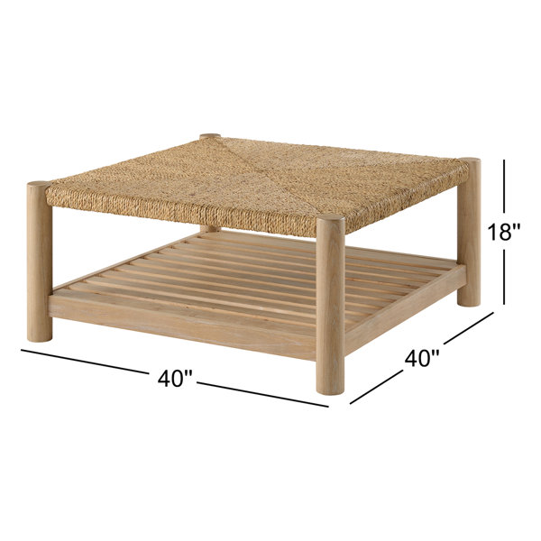 Birch Lane™ Lana Woven Square Cocktail & Reviews | Birch Lane