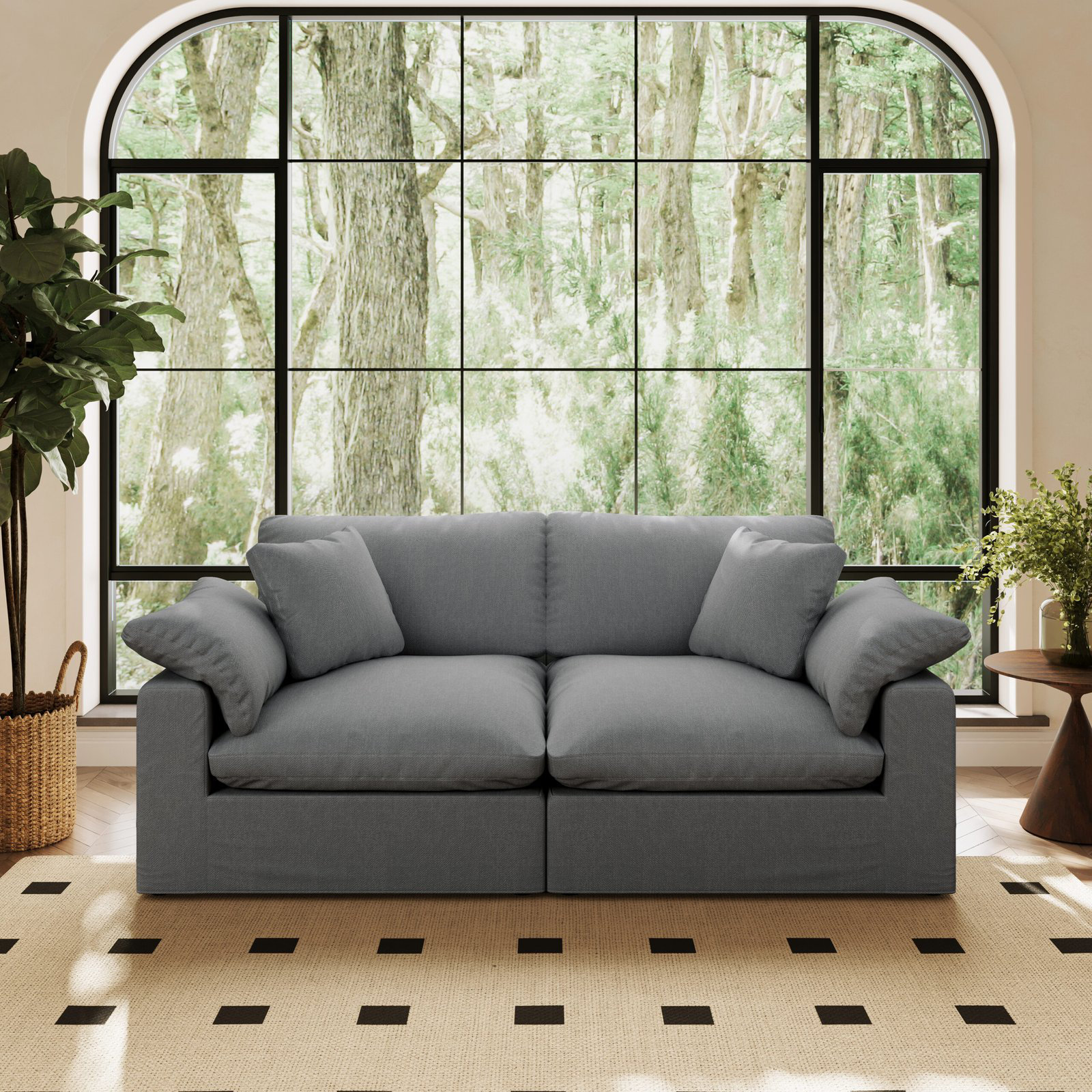 Hokku Designs Oversized Cloud Modular Sectional Sofa, Comfy Down Filled ...