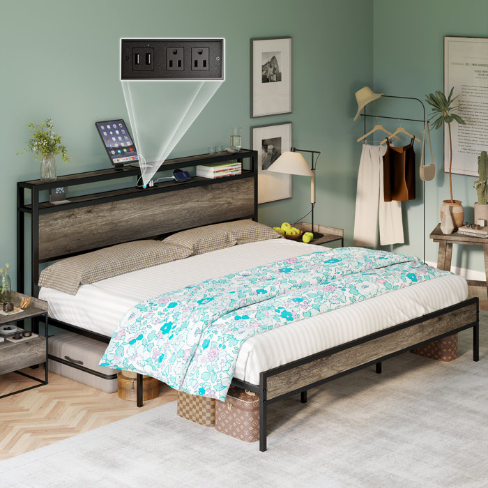 Trent Austin Design® Tryston Bed Frame Industrial Platform Bed with ...