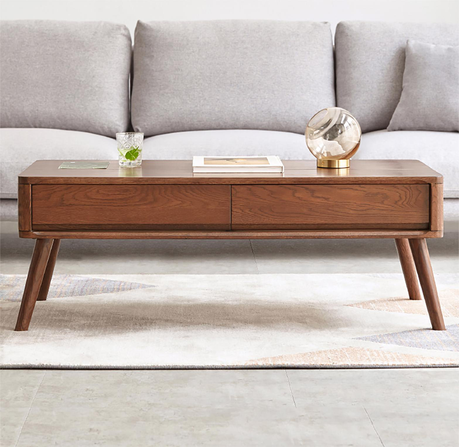 Corrigan Studio® Elevating Center Table Low Table 100% Solid Oak Wood ...