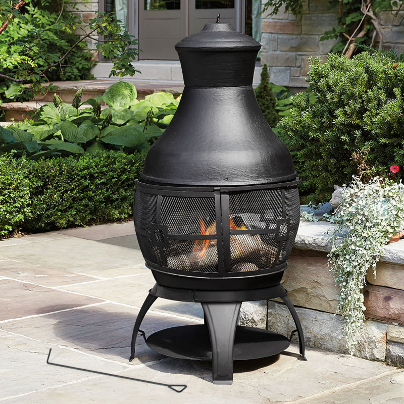 Heatmaxx Cast Iron Wood Burning Chiminea & Reviews | Wayfair