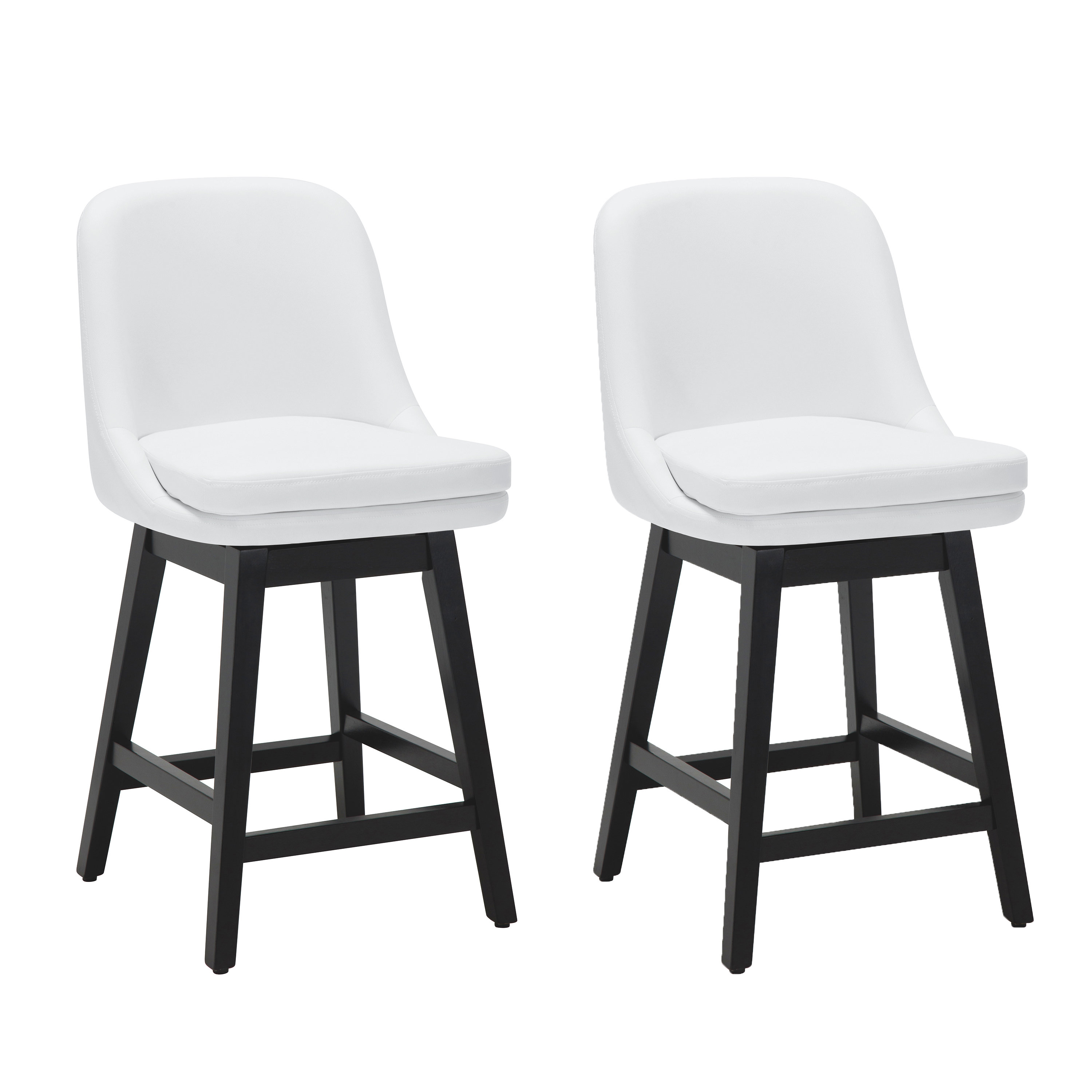 George Oliver Lilani Swivel Upholstered 25.6'' Counter Stool - Wayfair ...