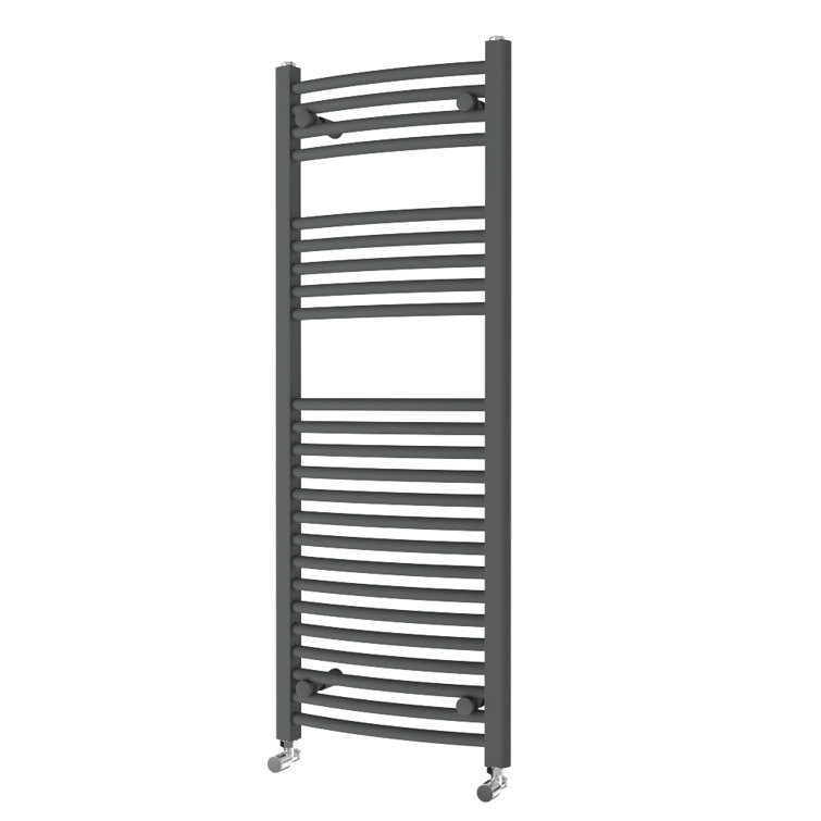 Belfry Heating Riddick Curved Towel Rail Dual Fuel Heated Towel Rails ...