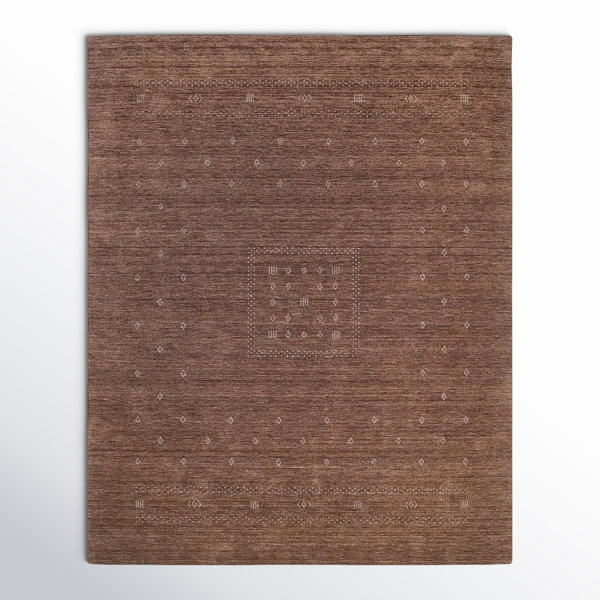 AllModern Meagan Handmade Hand-Knotted Tan/White Area Rug & Reviews ...