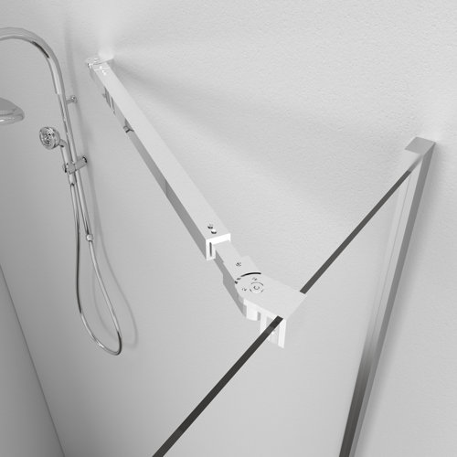 Symple Stuff 304 Stainless Steel Frameless Shower Door Fixed Panel Wall ...