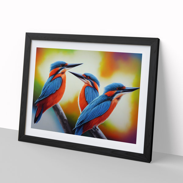 17 Stories Ultimate Kingfisher Birds - Framed Print | Wayfair.co.uk