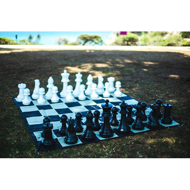 MegaChess 25" Giant Plastic Chess Set with Quick Fold Nylon Board ...