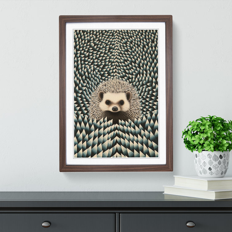 Big Box Art Hedgehog Op - Single Picture Frame Print on Wood | Wayfair ...