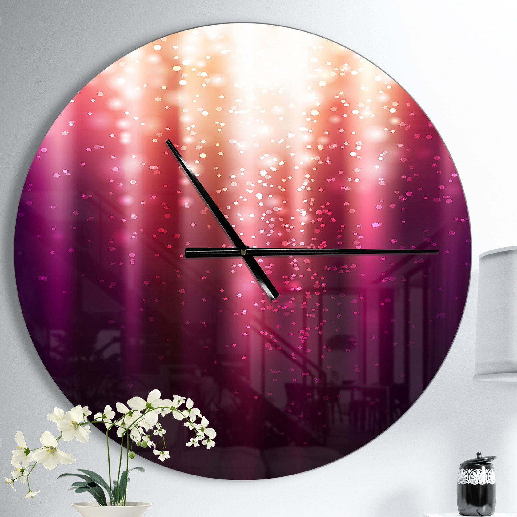 East Urban Home Purple with Magic Light - Modern wall clock - Wayfair ...