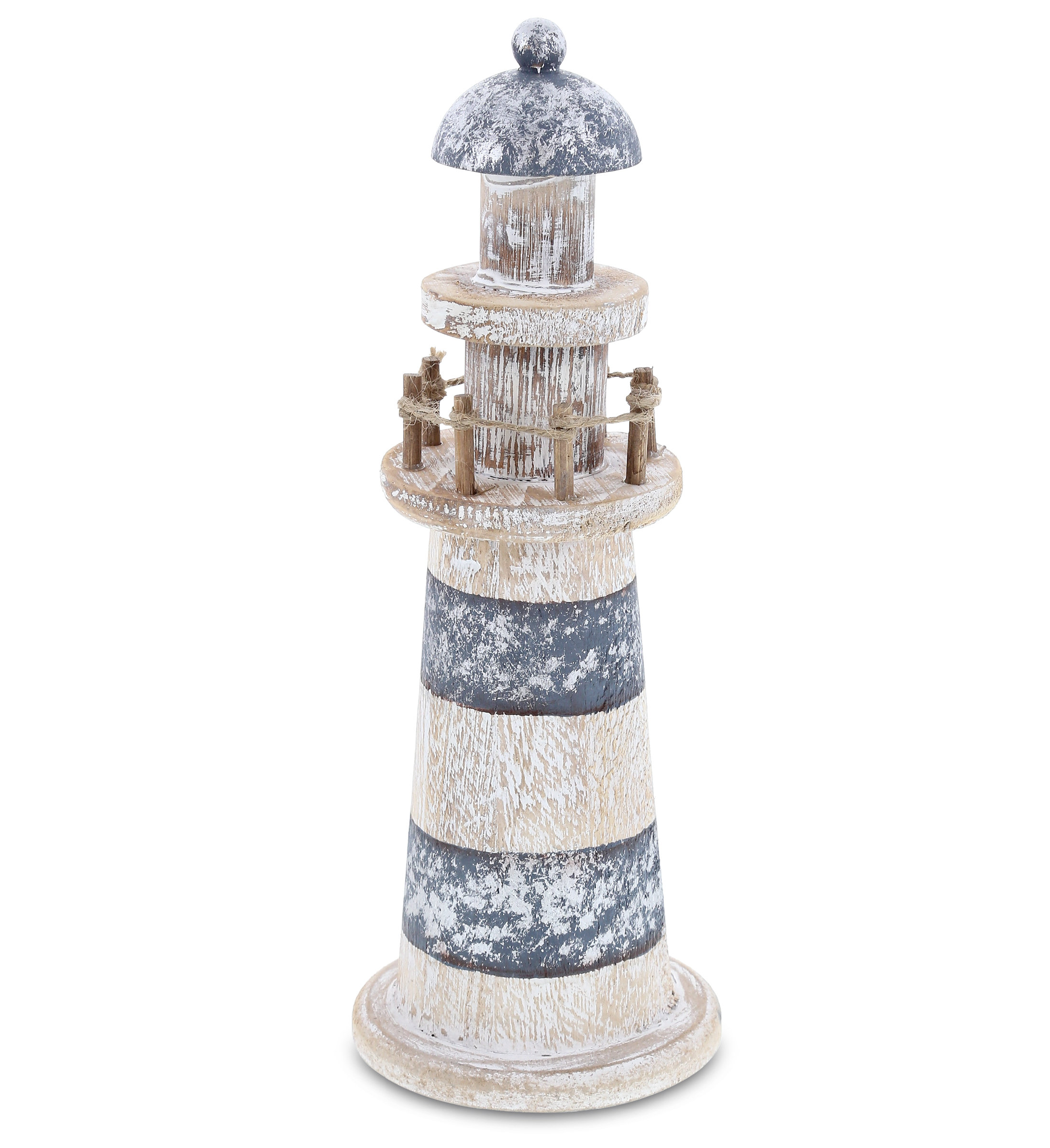 Longshore Tides Aziel Silver Sea Lighthouse - Handmade Distressed ...