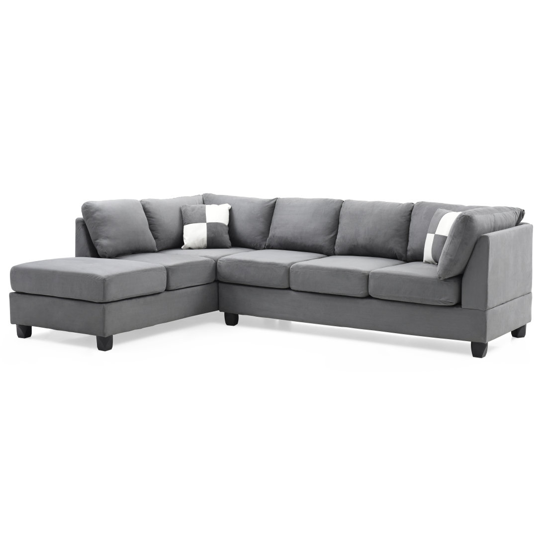 Ebern Designs Geurie Modern Sofa Glory Furniture Malone Sectional 3 ...