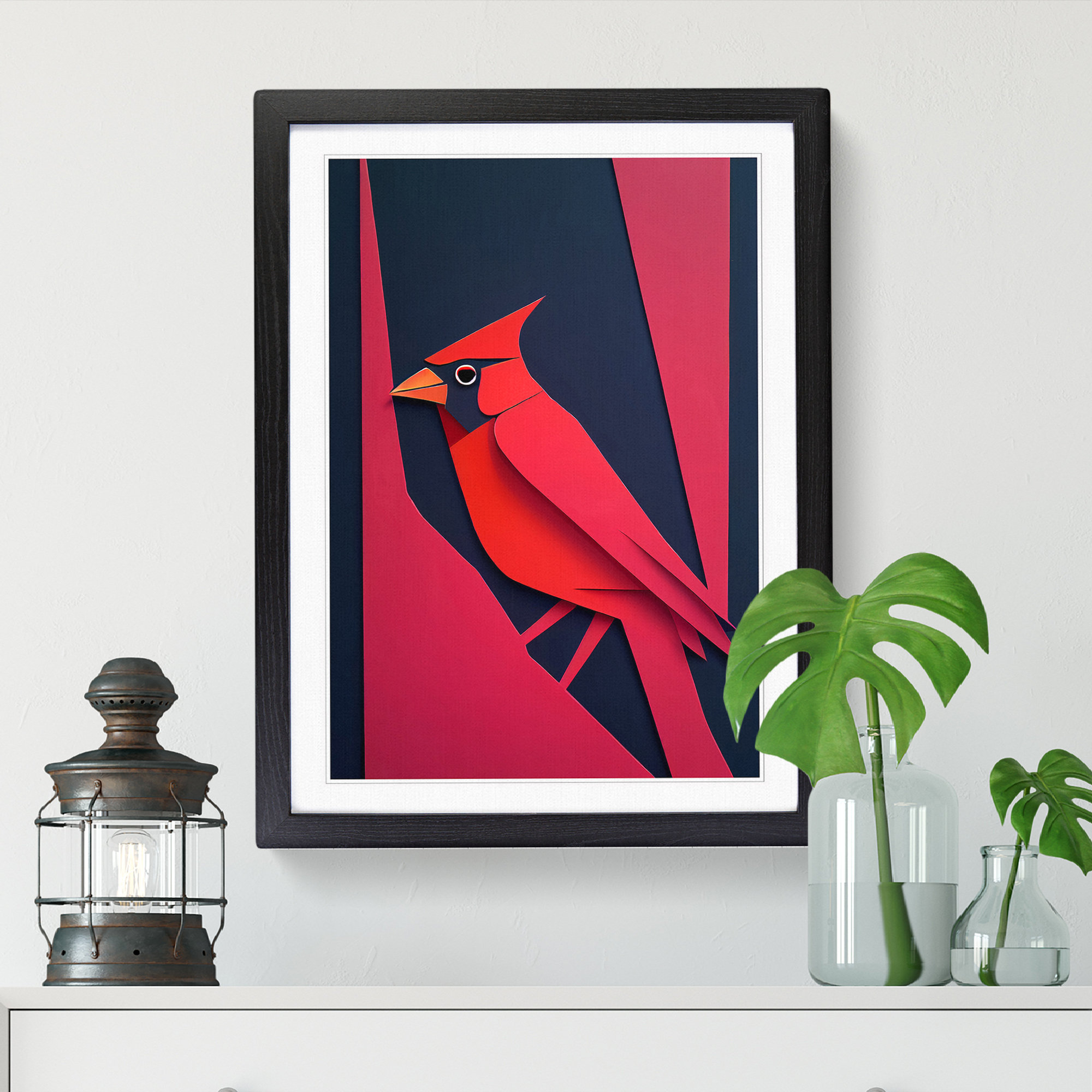 The Seasonal Aisle Cardinal Bird Silhouette - Single Picture Frame ...