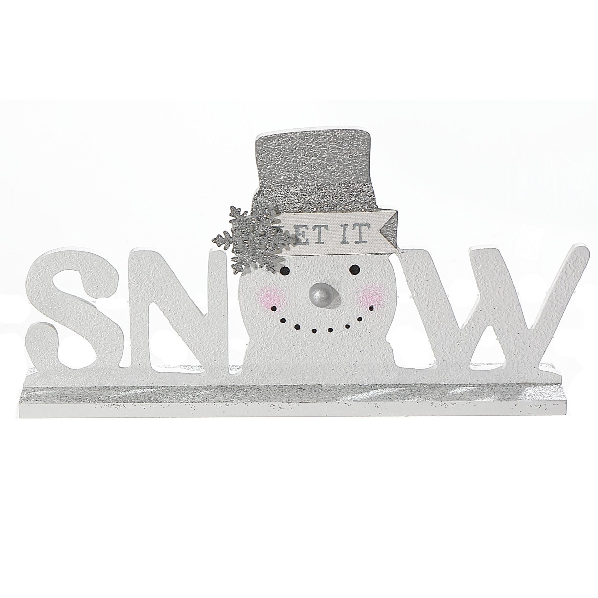 iH casadécor Wooden Table Top Snow Decor | Wayfair