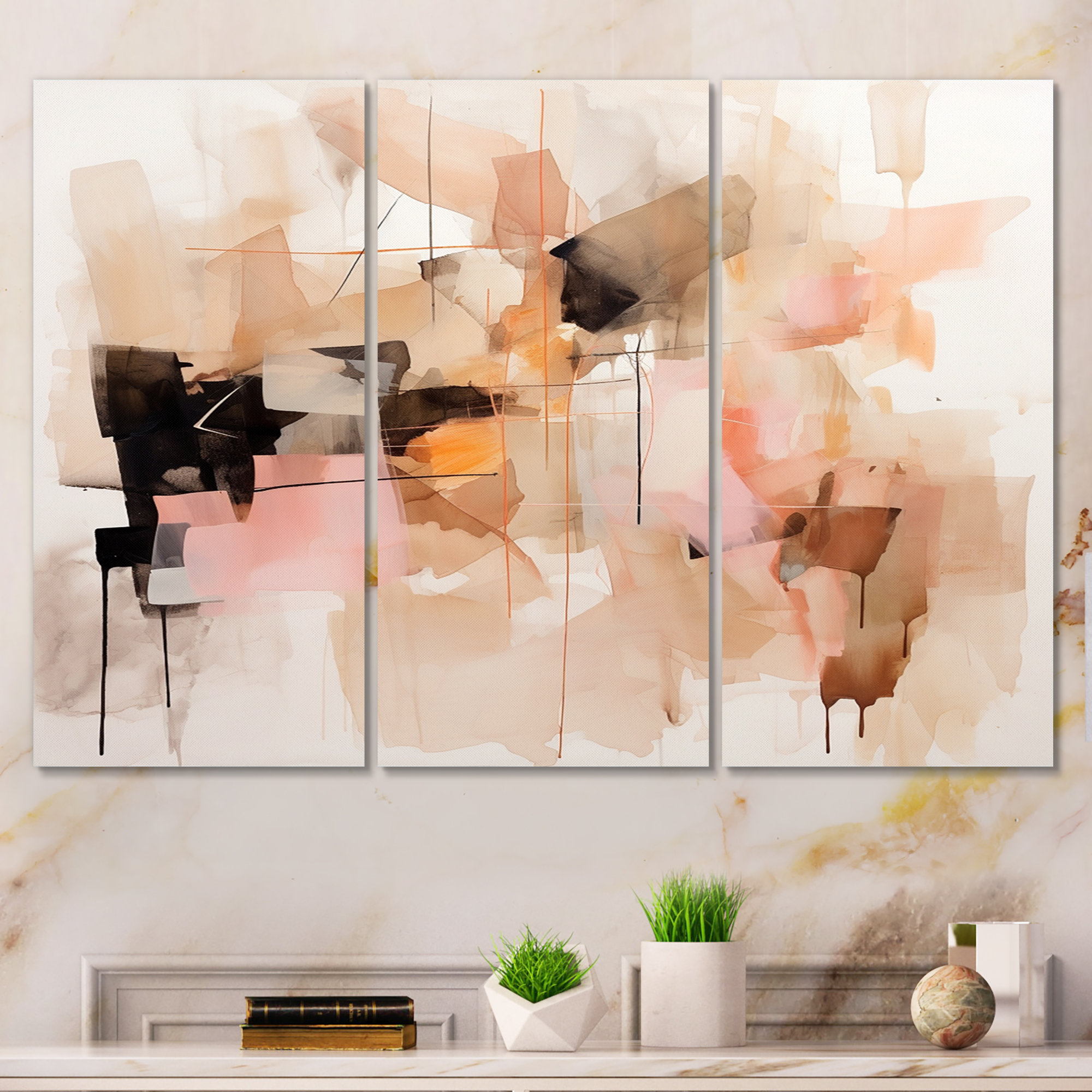 Ivy Bronx Deconstructed Subconscious Vintage Pink II - Abstract Shapes ...