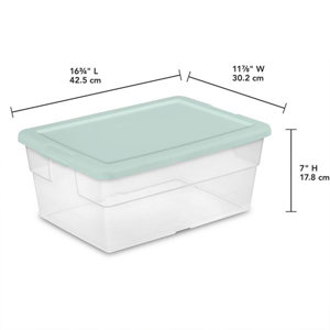 Sterilite 24 Pack 16 Quart Stacking Storage Box Container Tub with Lid ...