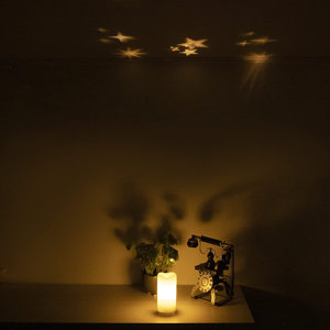 Wrought Studio Rotating Star Projector Unscented Flameless Candle ...