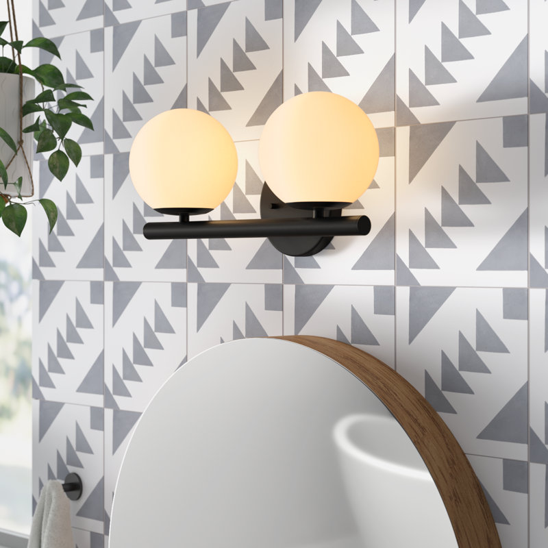 Wade Logan® Atice Dimmable Matte Black Vanity Light & Reviews | Wayfair