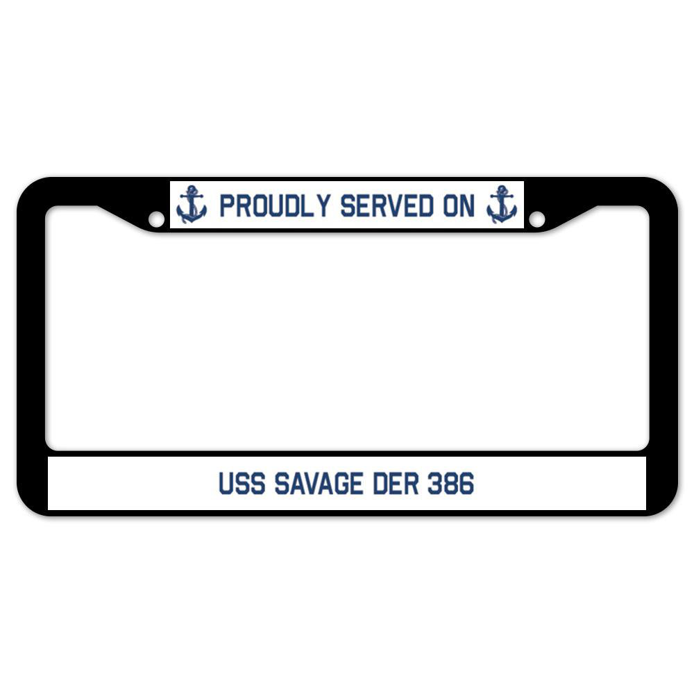 SignMission Proudly Served on USS SAVAGE DER 386 Plate Frame | Wayfair