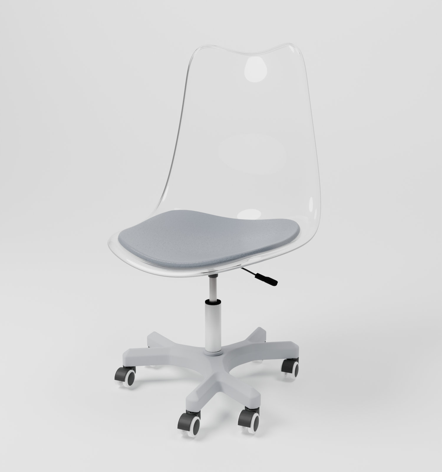 Wrought Studio Transparent Black Comfortable Lift Acrylic Swivel Chair ...