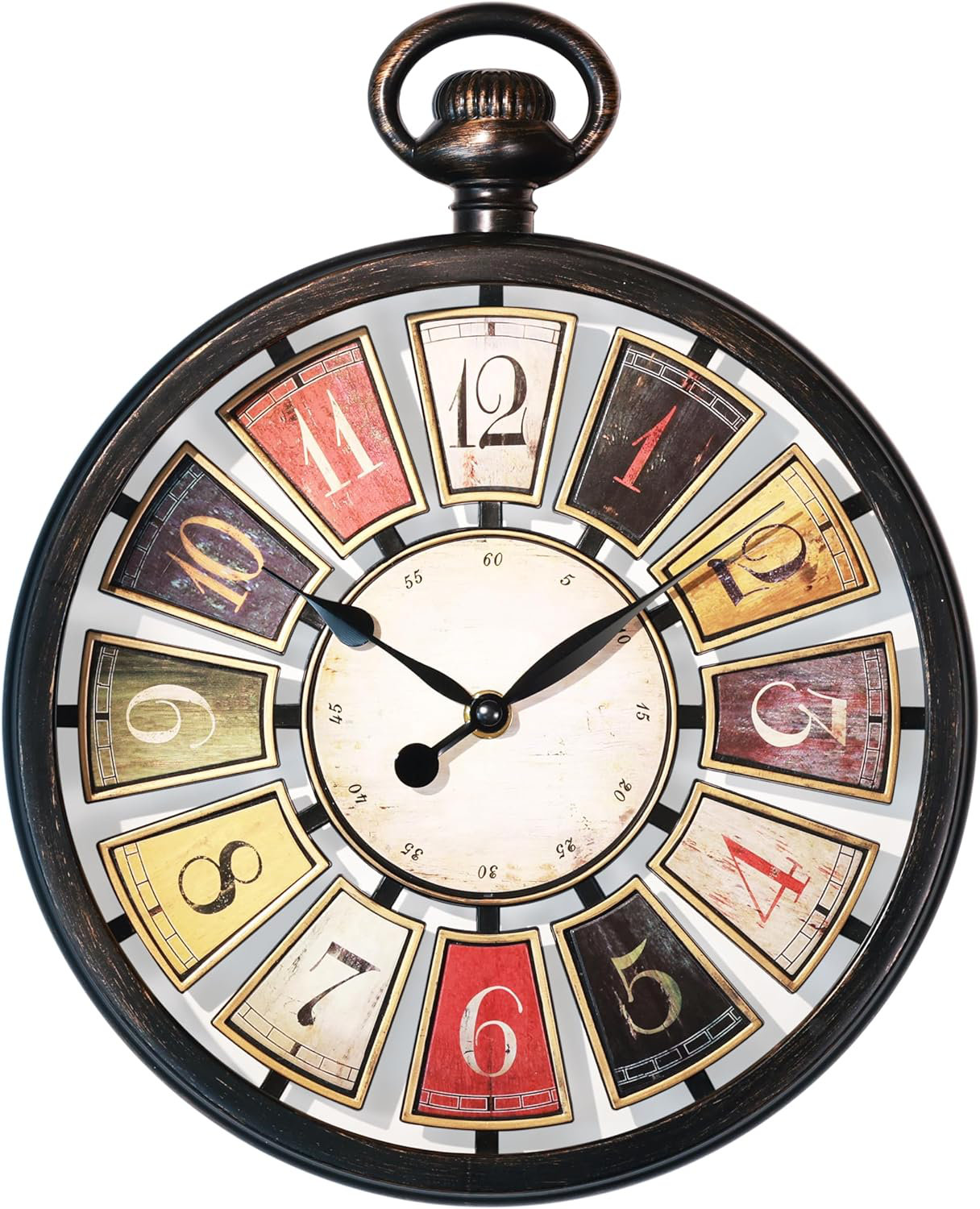 rustic round wall clocks