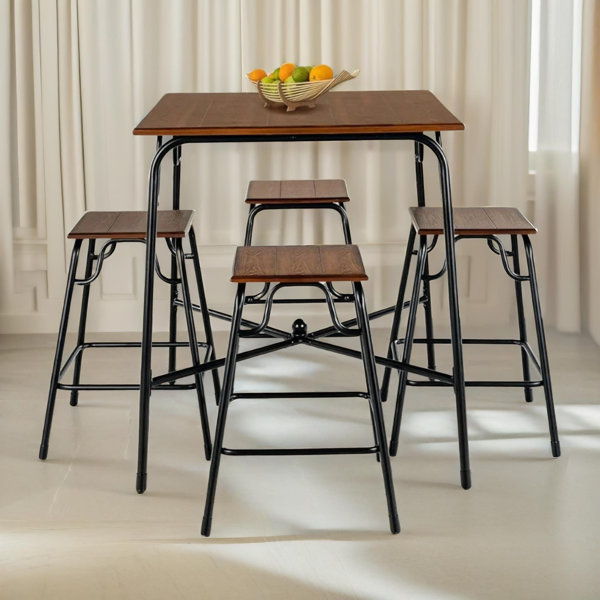17 Stories Essgruppe Nondus mit 4 Stühlen | Wayfair.de