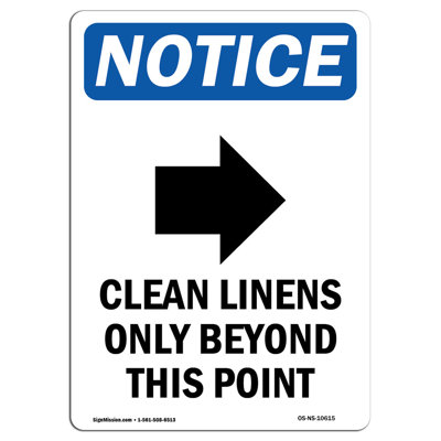 SignMission Clean Linens Only Sign with Symbol | Wayfair