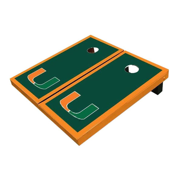 Skip's Garage 2' X 3' Miami Hurricanes Cornhole Boards | Wayfair