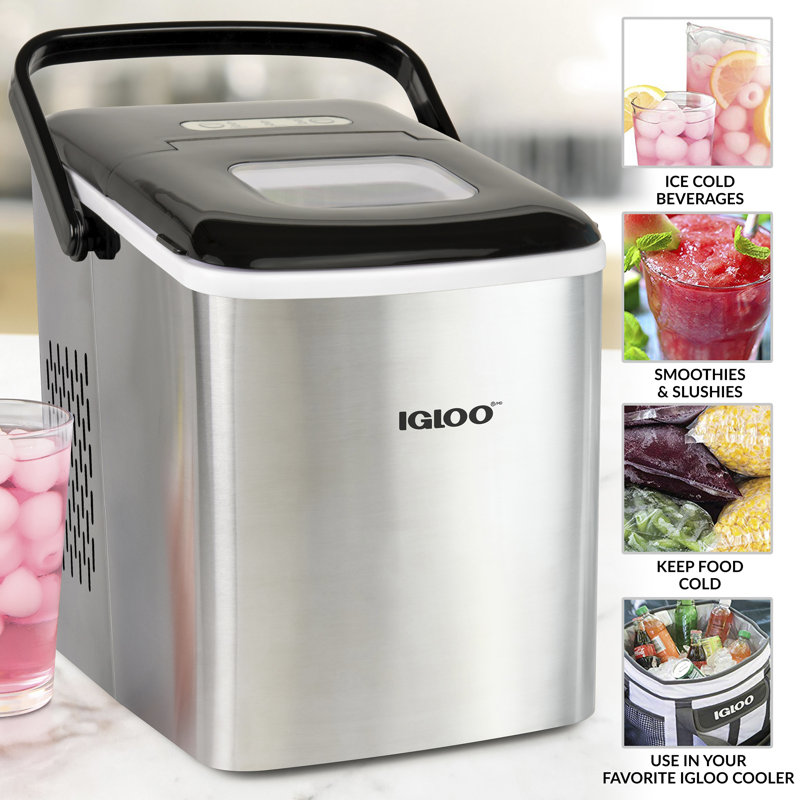 Igloo Automatic Self-Cleaning 26 lb. Daily Production Portable Ice ...