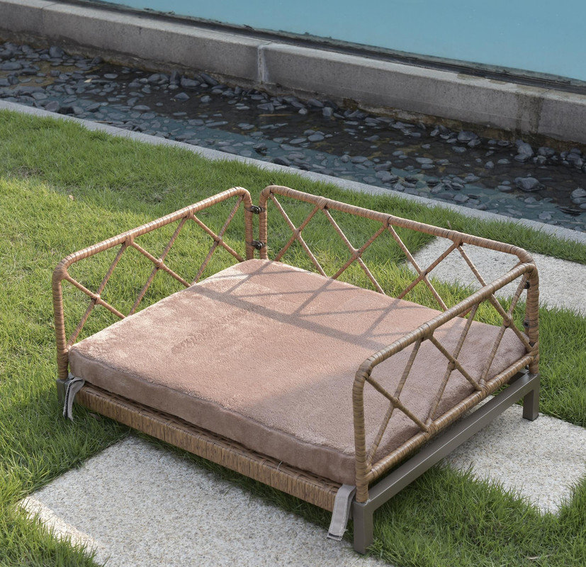 Dovecove wicker pet bed Rattan Dog Sofa Bed outdoor indoor Water ...