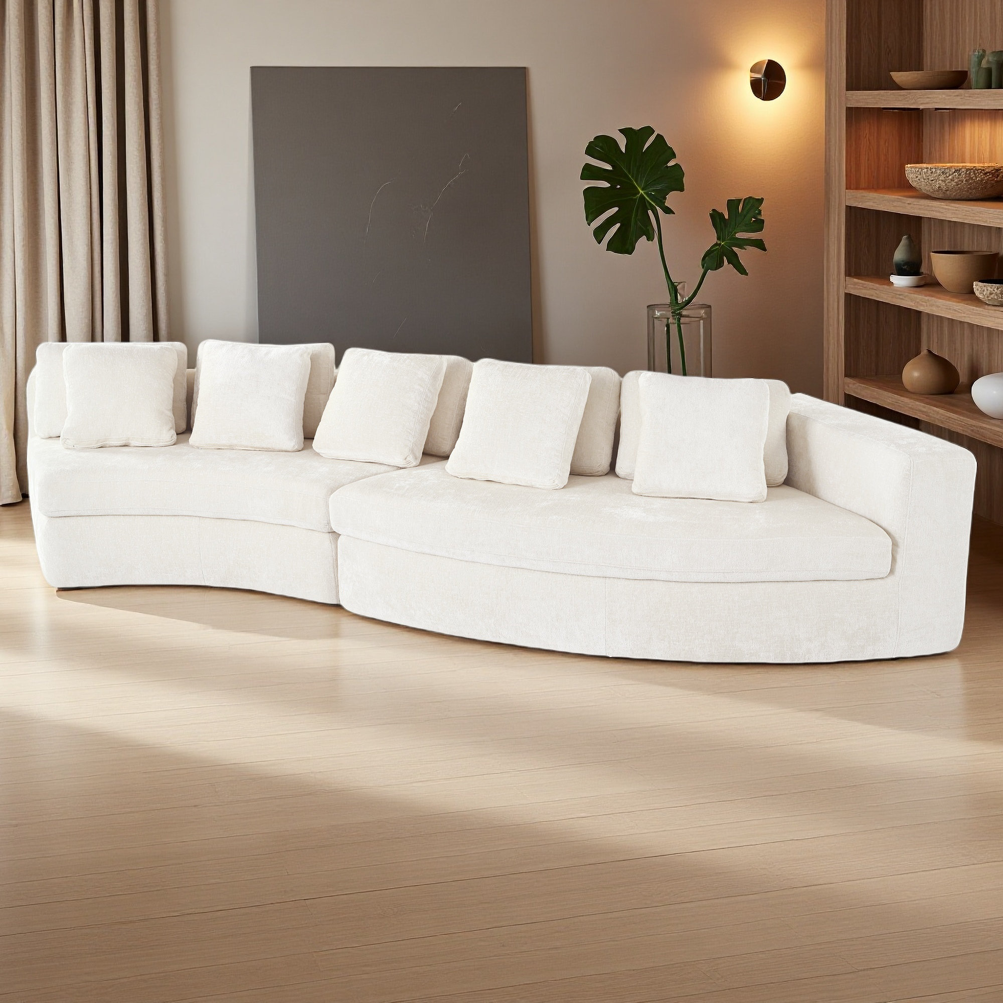 Wrought Studio Pure Foam Modular Sectional Sofa, 2-Piece Set With 5 ...
