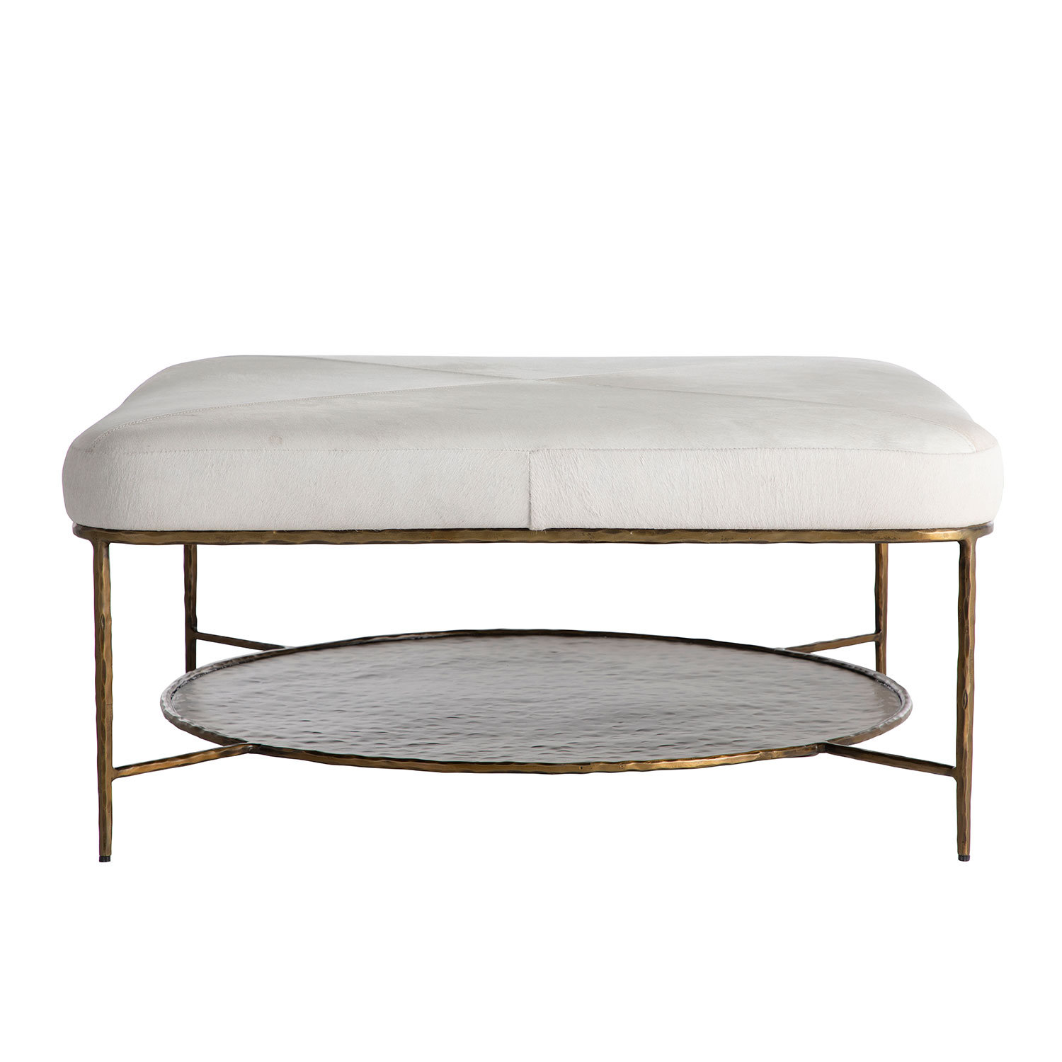 Gabby Laurie 40 Wide Genuine Leather Square Storage Ottoman with ...