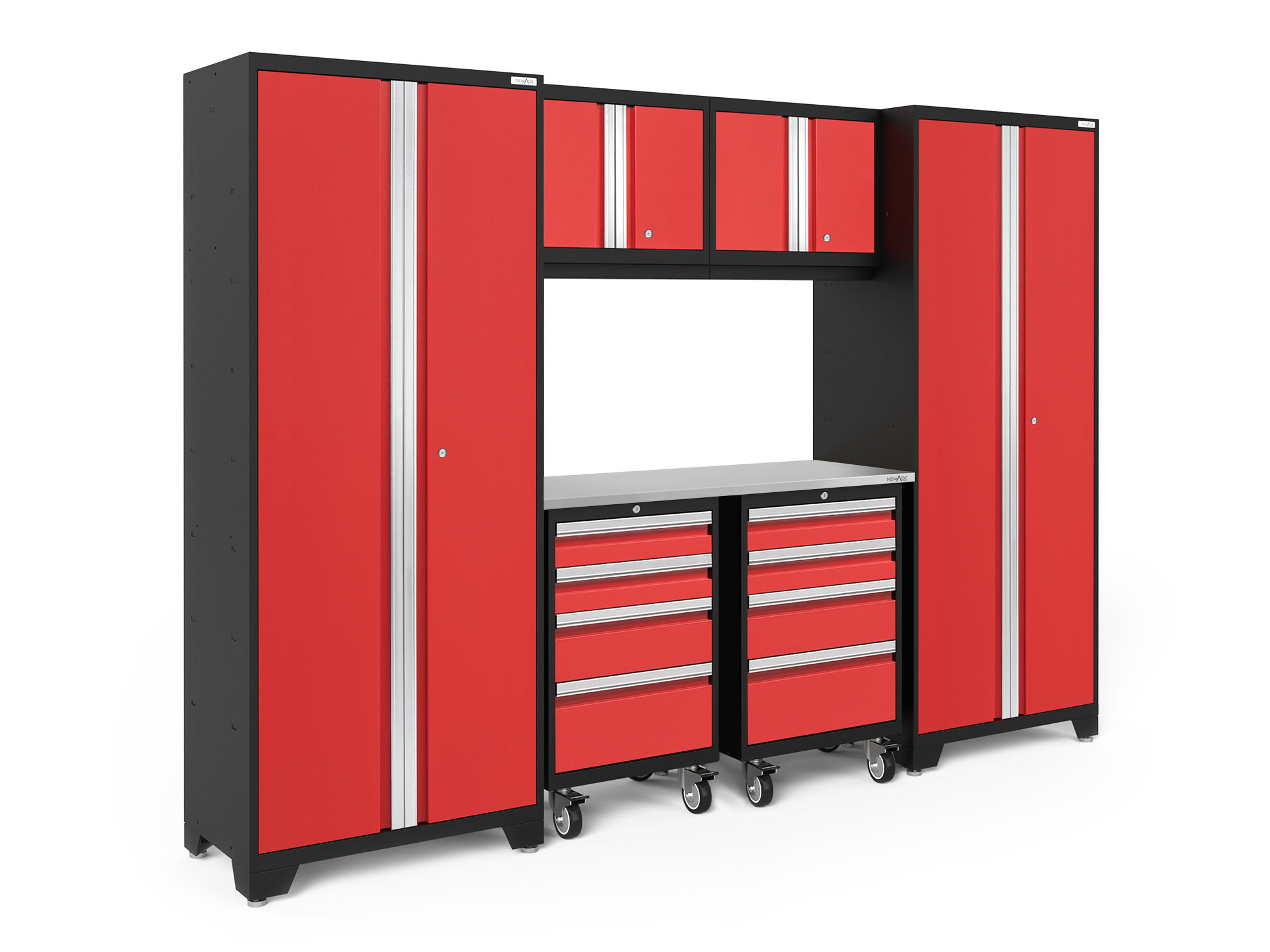 NewAge Products 7 Piece Steel Garage Storage Cabinet Set - Wayfair Canada
