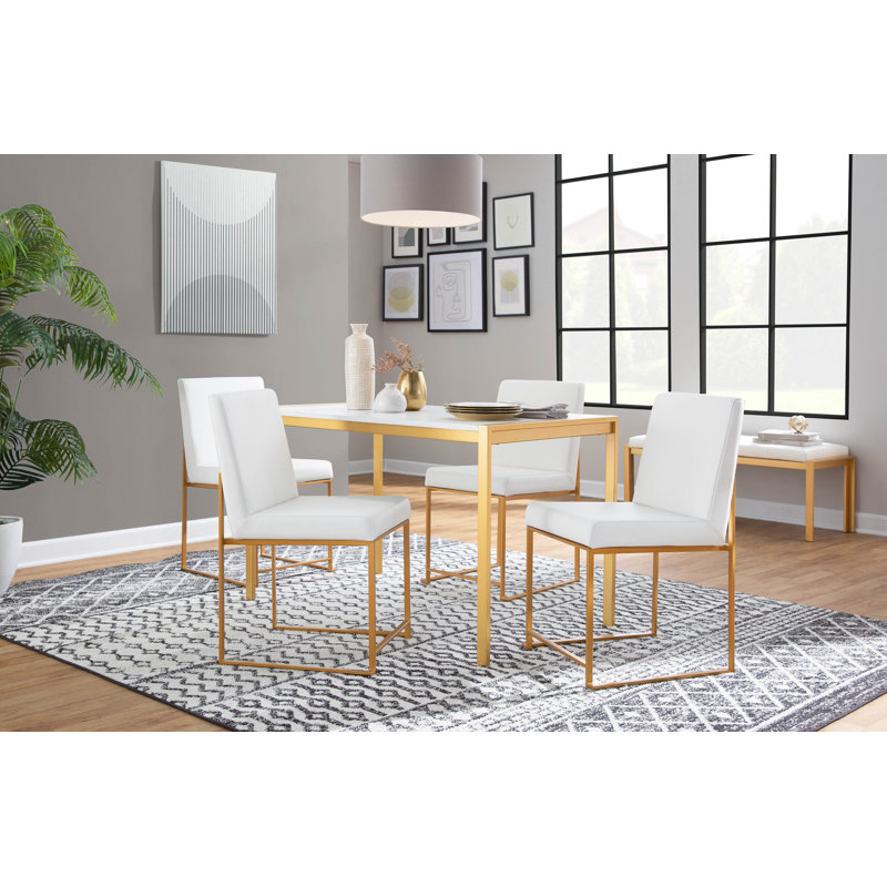Willa Arlo Interiors Derik Glass Top Metal Base Dining Table & Reviews ...