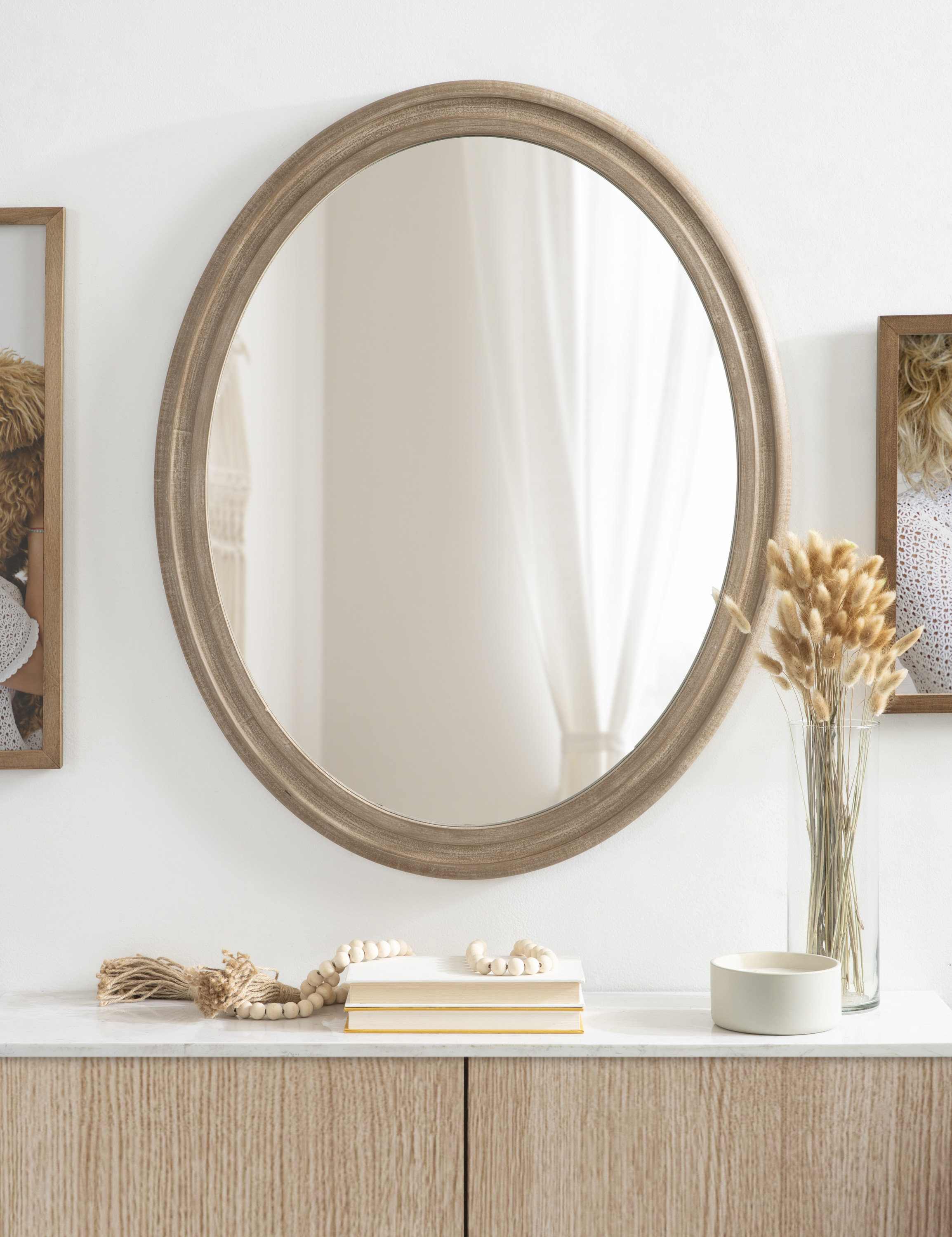 Mistana™ Jorah Distressed Accent Mirror & Reviews | Wayfair