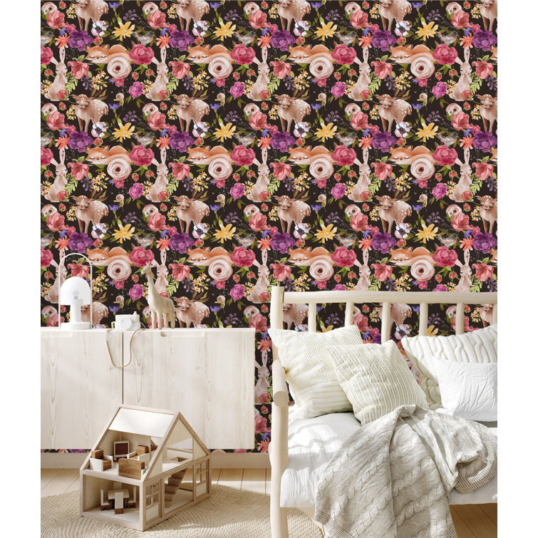 Rosalind Wheeler Trill Floral Tile | Wayfair