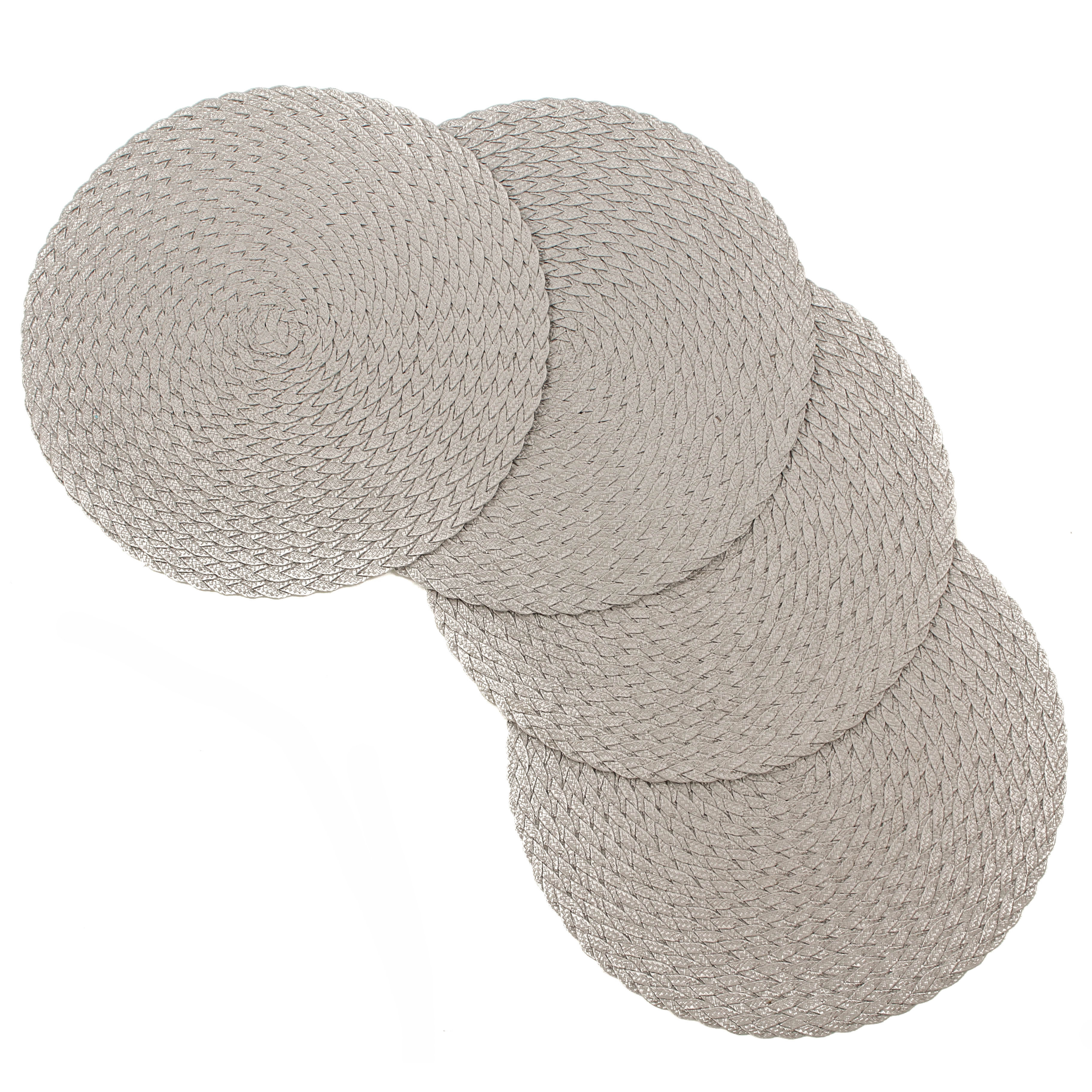 Ebern Designs Daisy Woven Table Placemats 15 Inches Round Set of 4 Non ...