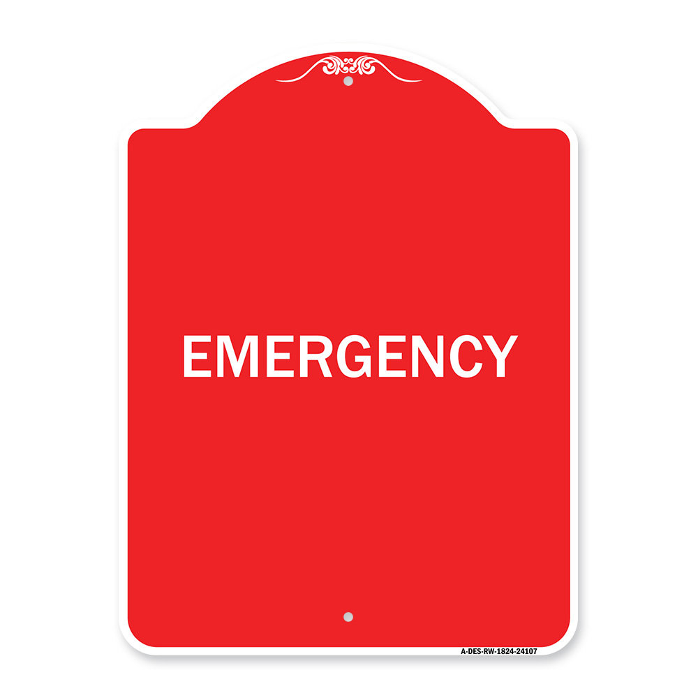 Signmission Designer Series Sign - Emergency/24107 | Wayfair