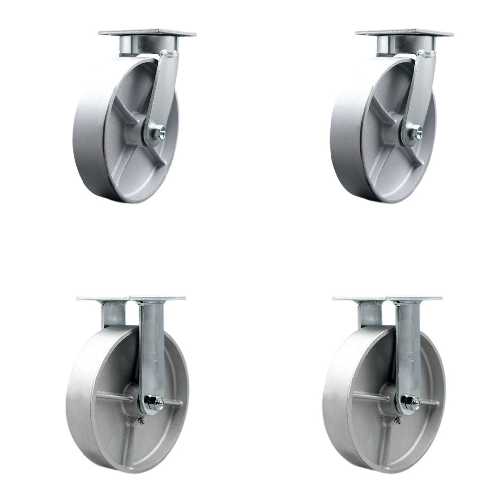 Service Caster 4 Piece Kingpinless Semi Steel Caster Set - Wayfair Canada