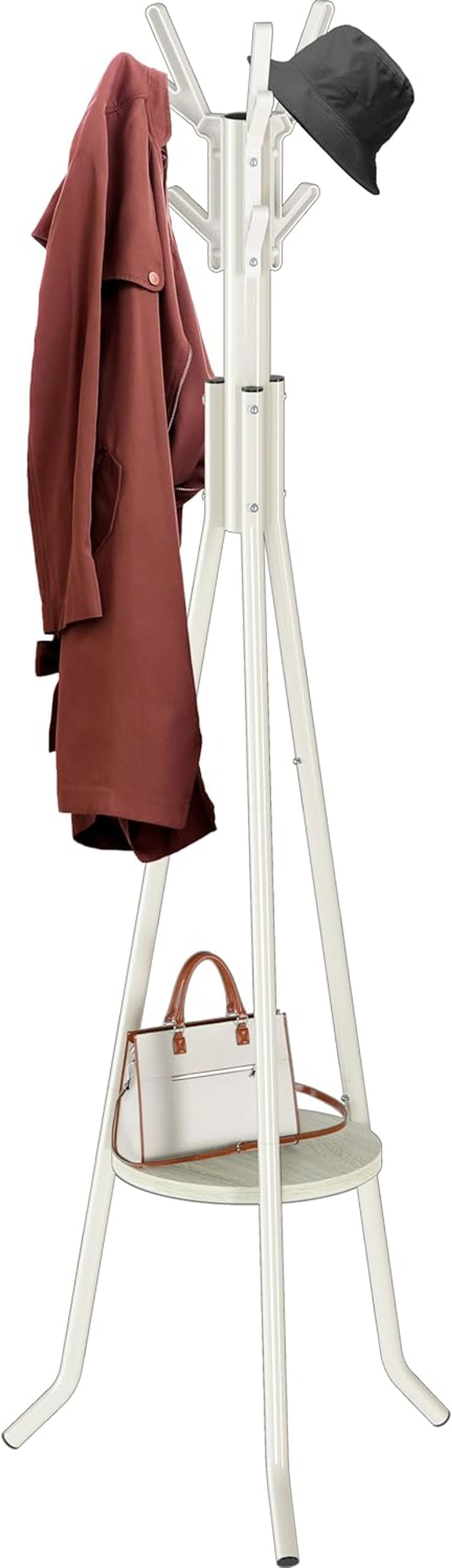 George Oliver Wooden Hanger Rack Clothing Adjustable Tree Rack, 9 Hooks ...