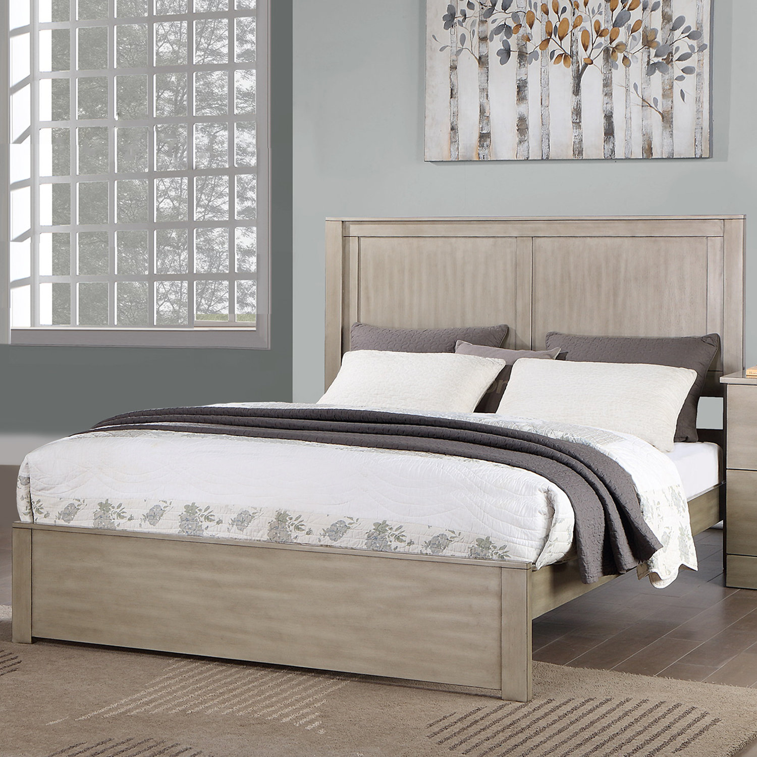 Lark Manor™ Wooden Eastern Bed With 2 Panels Headboard Design | Wayfair