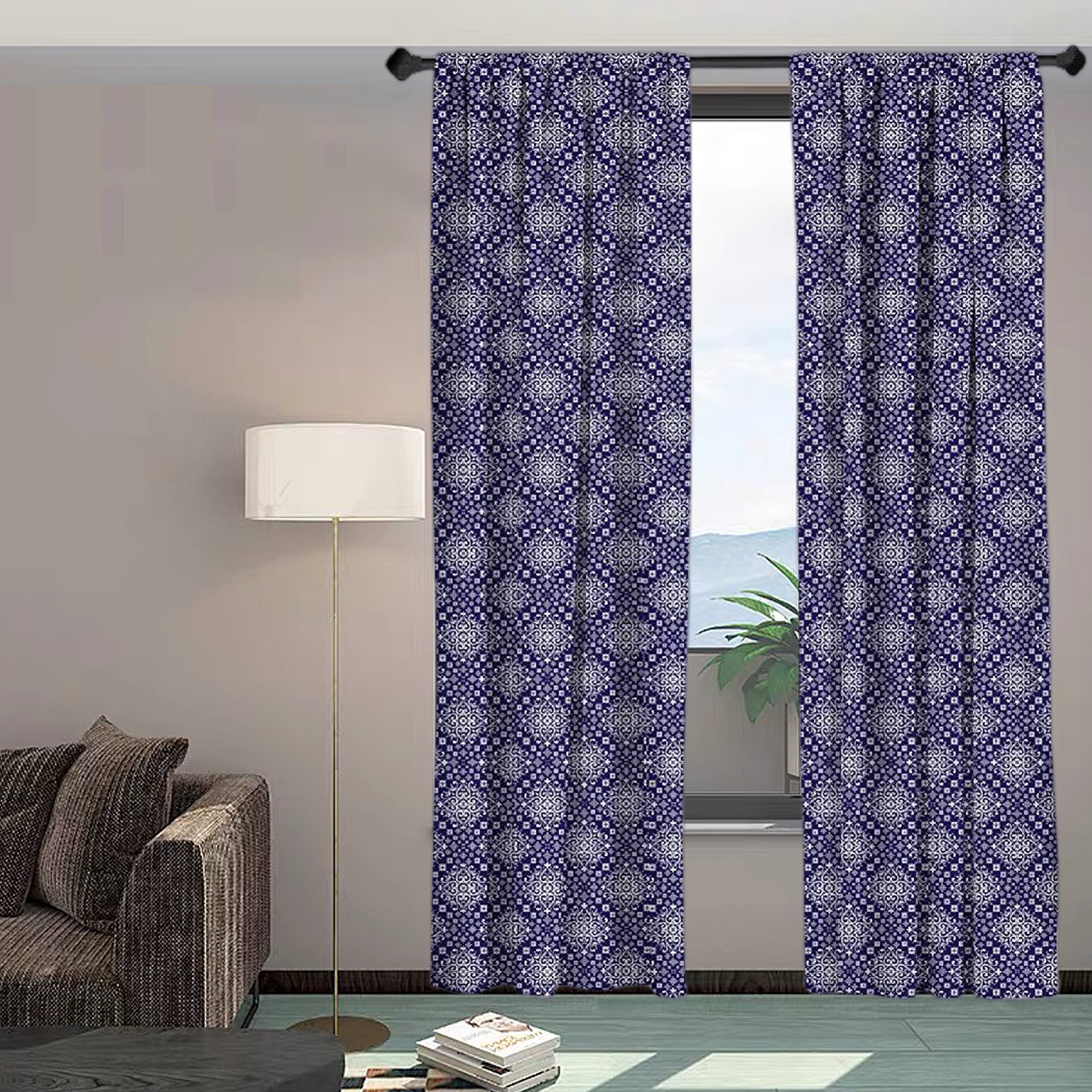 Charlton Home® Angelillo Microfiber Room Darkening Rod Pocket Curtain ...