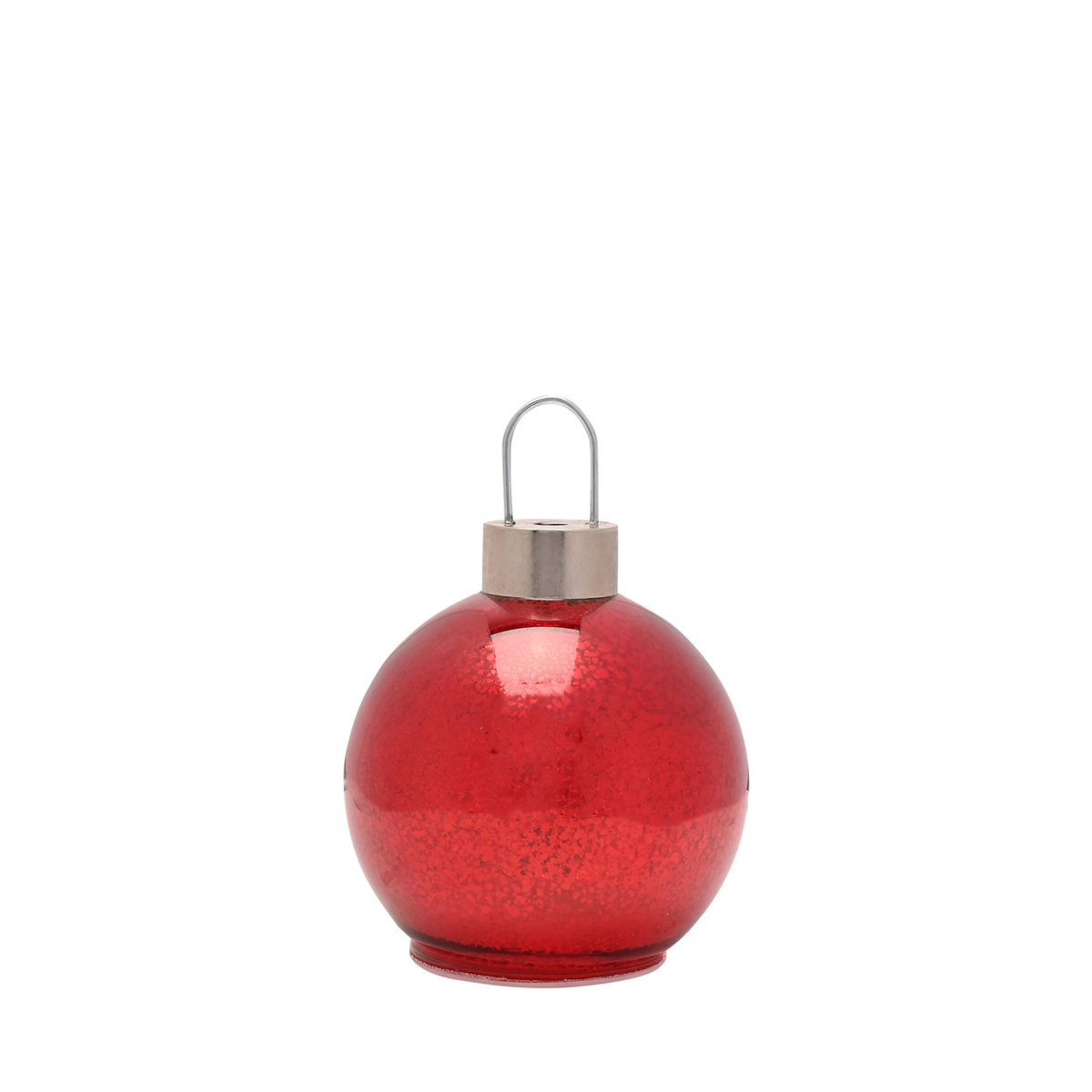 The Seasonal Aisle Red Mercury Glass LED Fairy Light Bauble Ornament ...