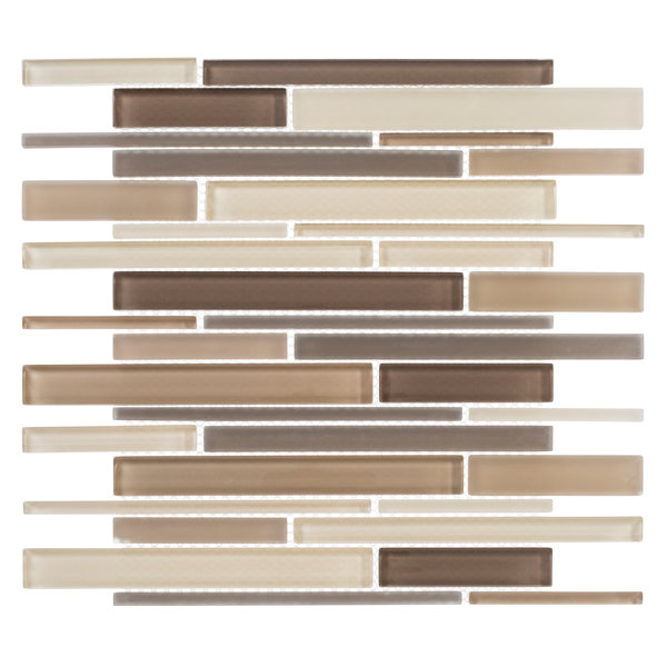 Andova Flashback 12" Glass Brick Joint Mosaic Wall and Floor Tile ...