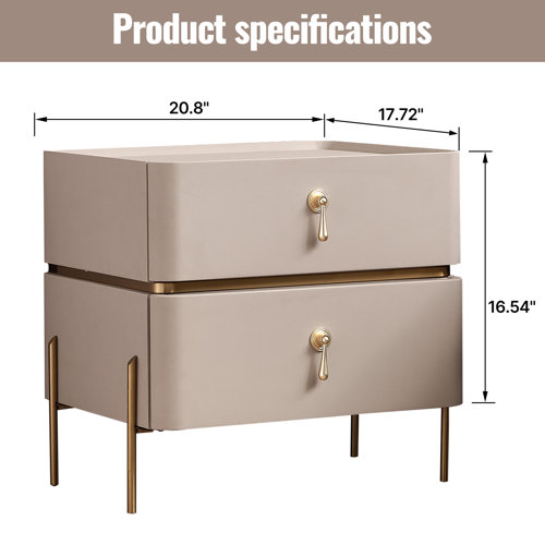 Mercer41 Neiko 2 - Drawer Wood Nightstand & Reviews | Wayfair