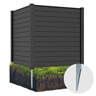 Costway Outdoor 48"l X 48"h Pvc Privacy Fence Panels With Ground Stakes ...